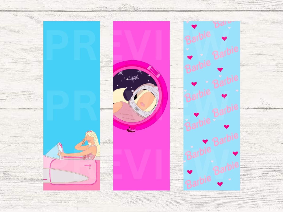 Barbie Bookmarks Digital Download Printable Bookmarks - Etsy