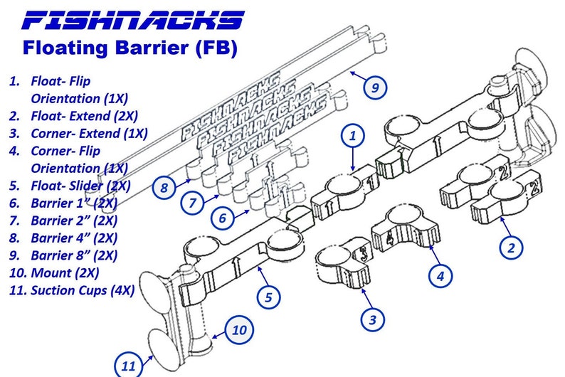 Aquarium Floating Plant Barrier fishnacks FB Customizable Kit, Corral ...