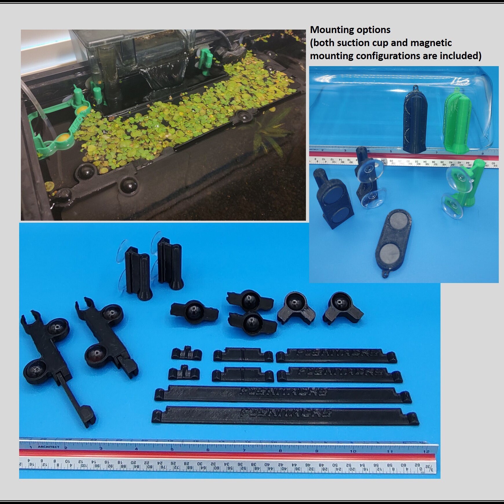 Aquarium Floating Plant Barrier fishnacks FB Customizable Kit, Corral ...