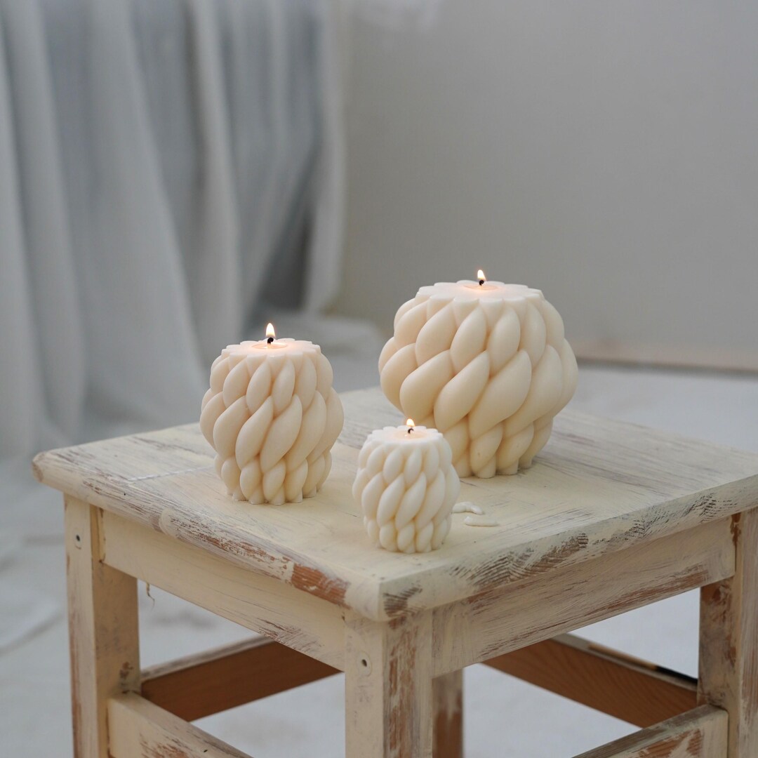 Wave Candle | Swirl Candle Made From 100% Soy Wax | Handmade - Etsy