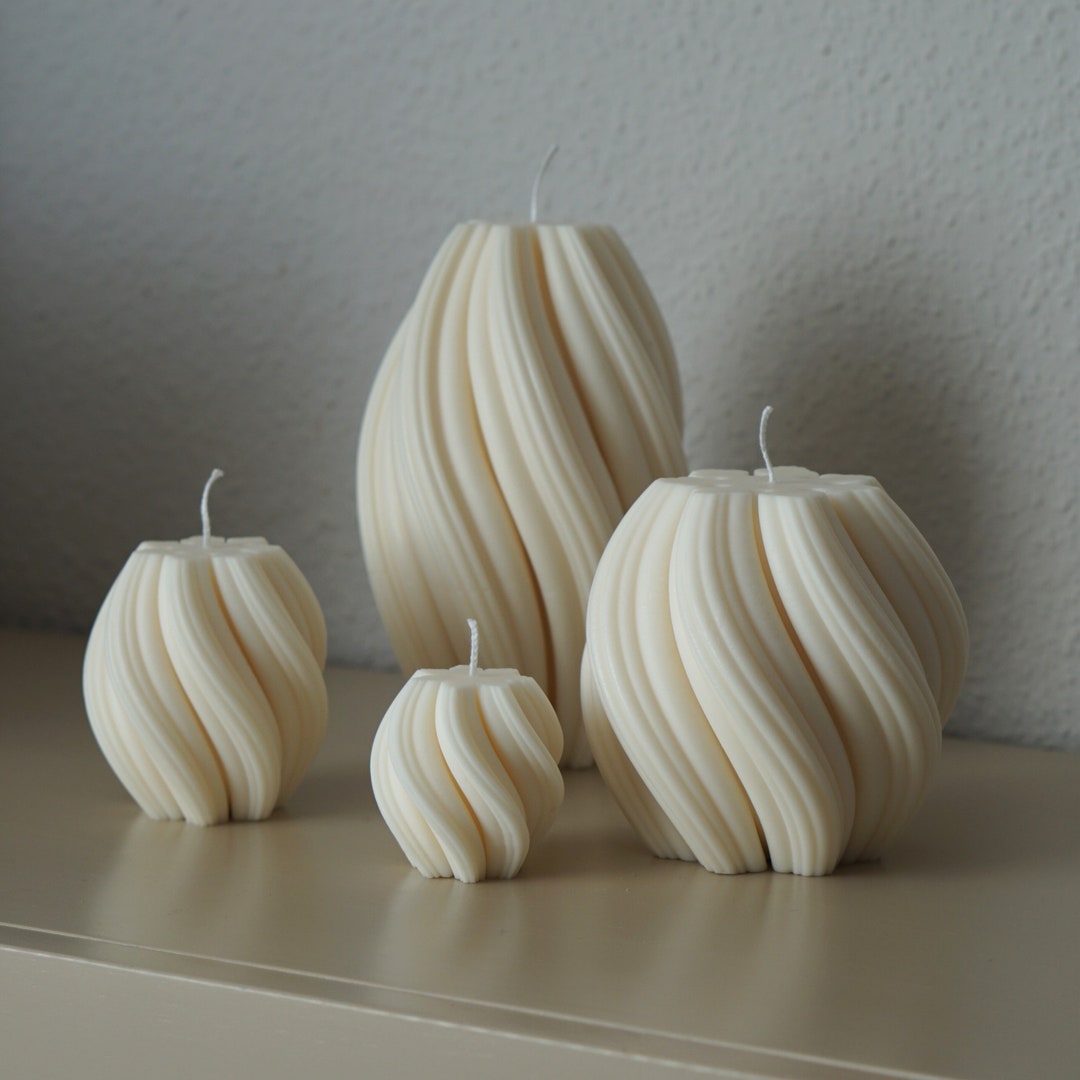 Wave Candles Swirl Candle Set or Individually Handmade From 100% ...
