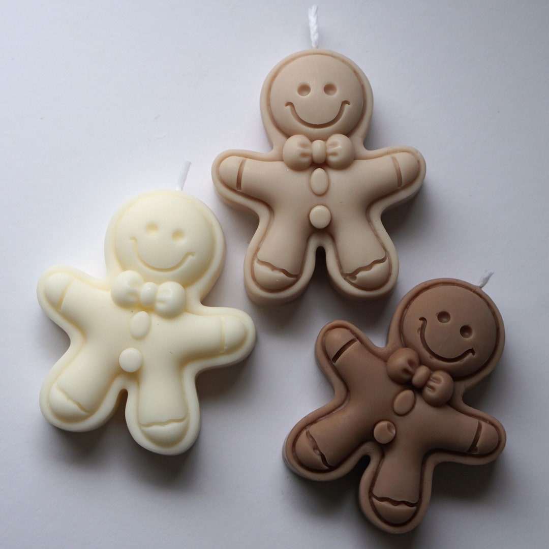 Gingerbread Man Candle Christmas - Etsy