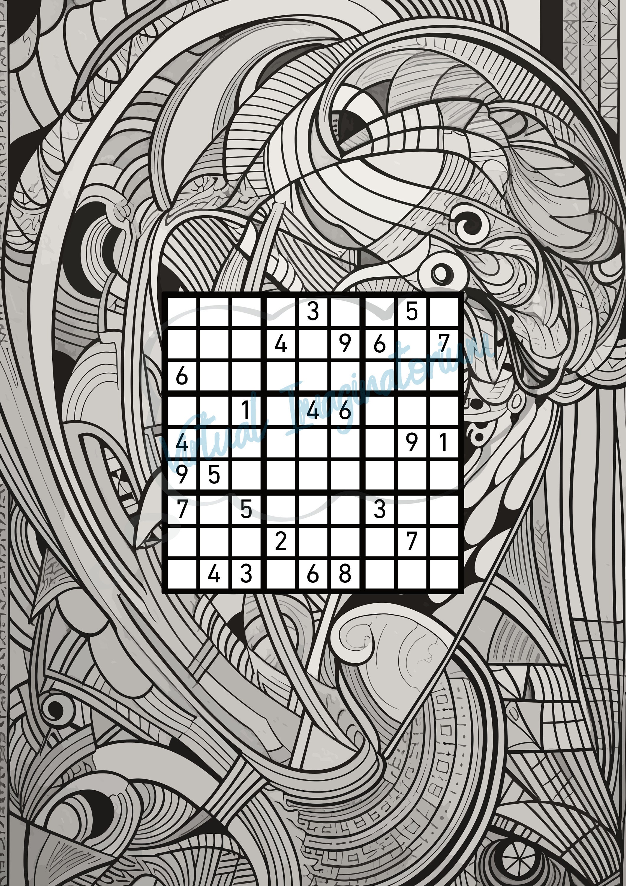 Hard Sudoku Puzzles and Coloring Pages in Zentangle Style - Etsy Australia