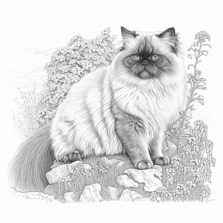 CATS 15 Colouring Pages Instant Download Greyscale - Etsy