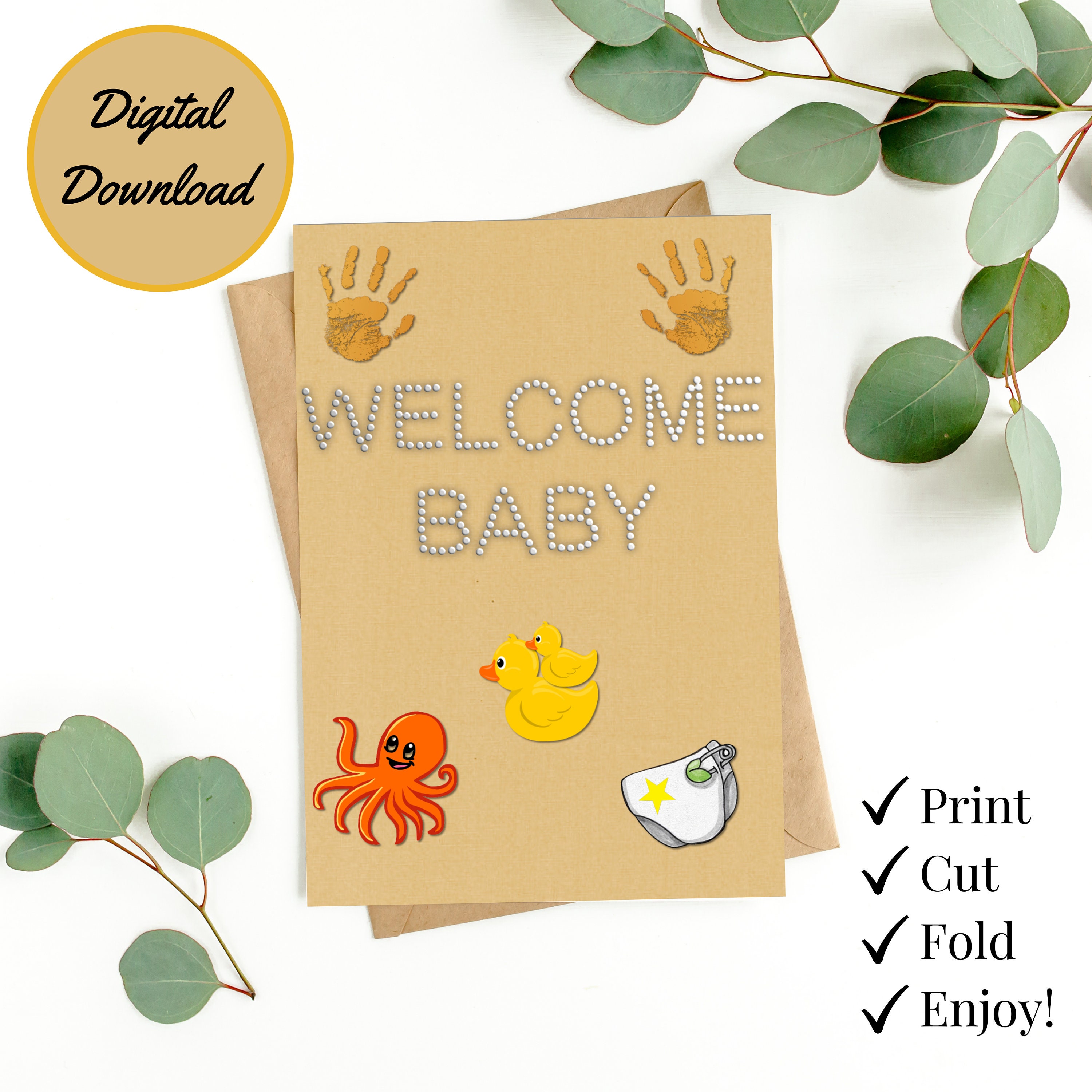 Welcome Baby Greeting Card - Etsy