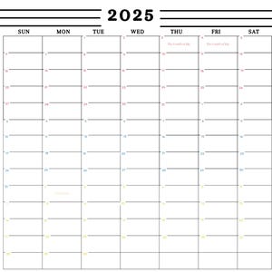 PDF 12-month Calendar Page for Organization and Events in 2025 - Etsy