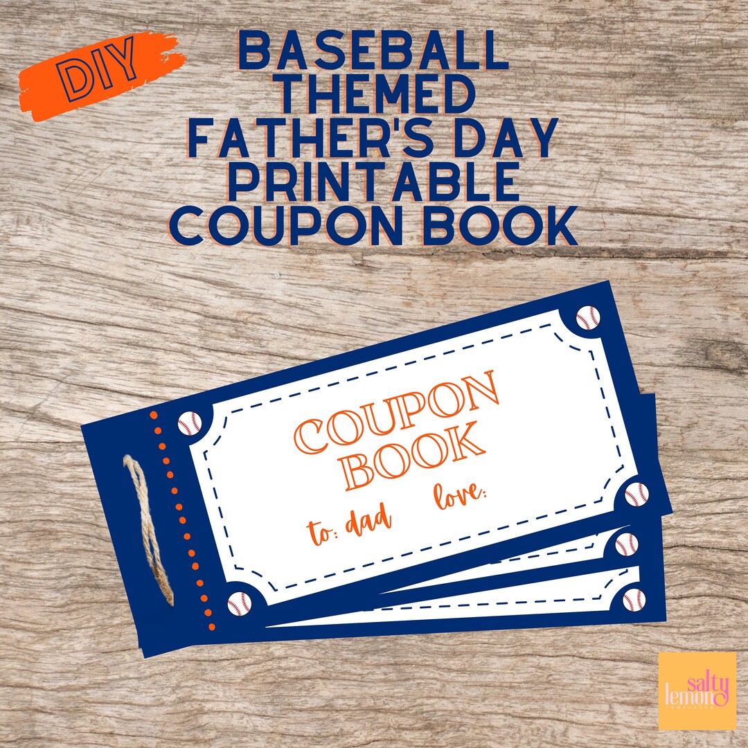 Father's Day Baseball Coupon Book | Last Minute Father's Day Gift ...