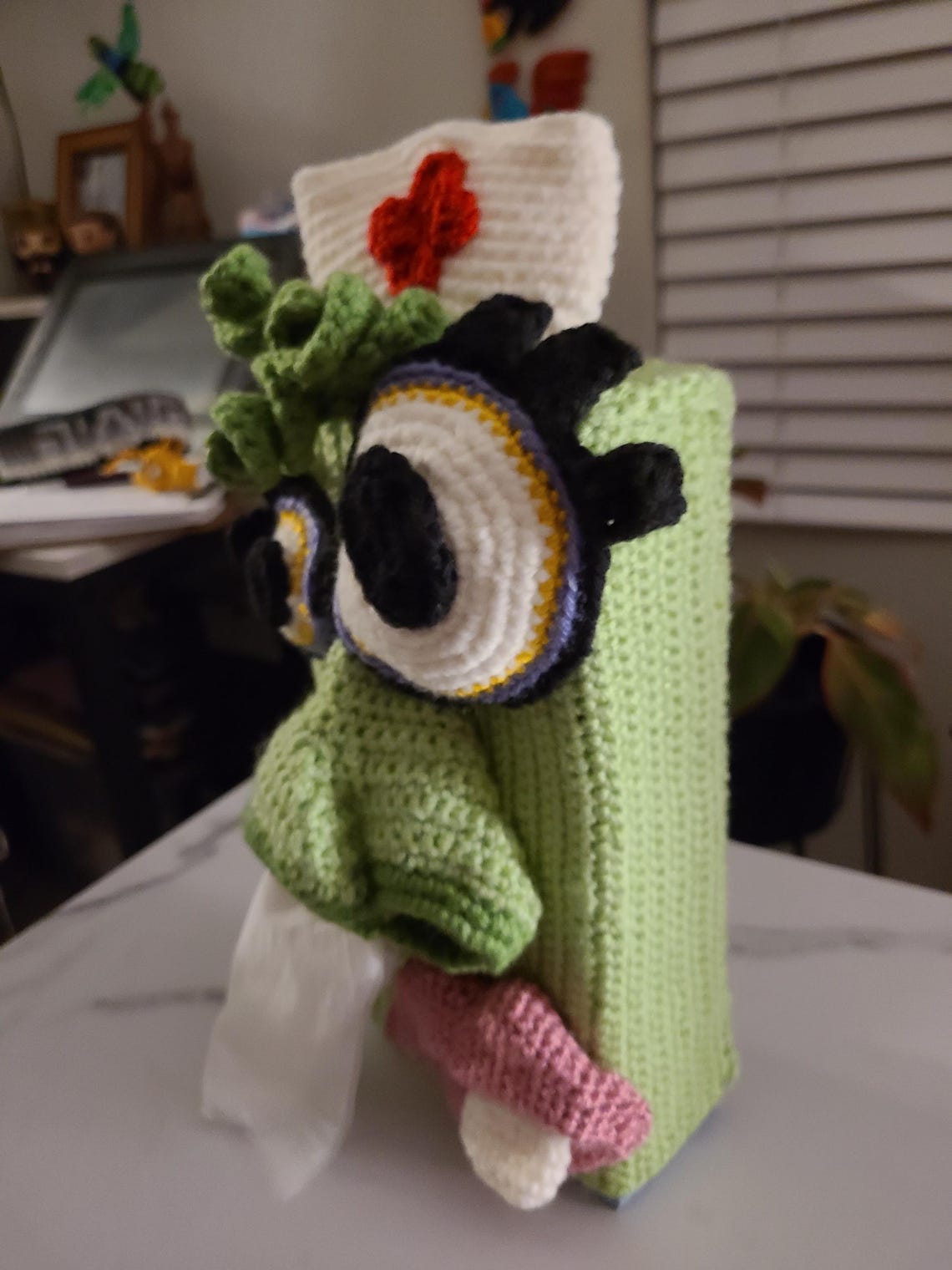 Nurse Kachoo Crocheted Tissue Box Holder in Green - Etsy