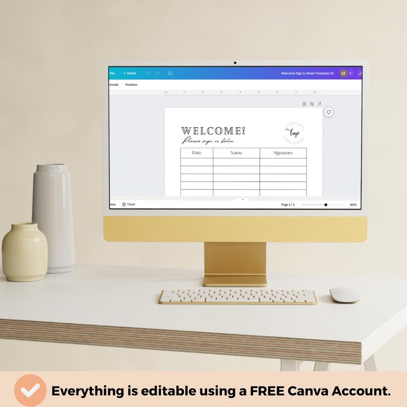Welcome Sign in Form Template, Printable Sign in Sheet for Events ...