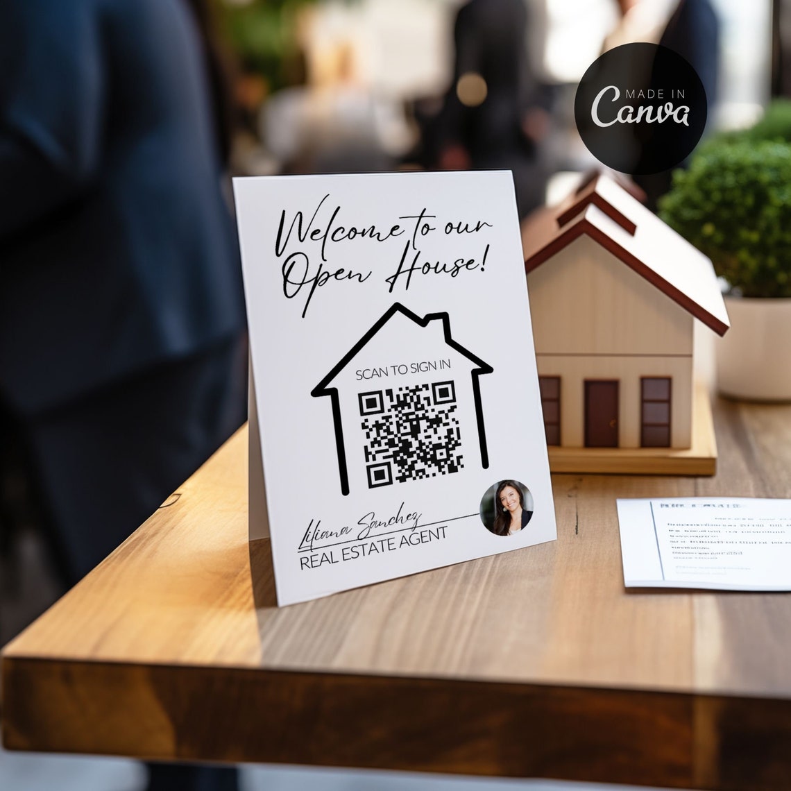 Real Estate Broker Open House Sign in Sheet W/ QR Code, QR Code Sign ...