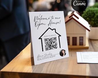Open House Feedback QR Code, QR Code Sign Template, Printable Sign for ...