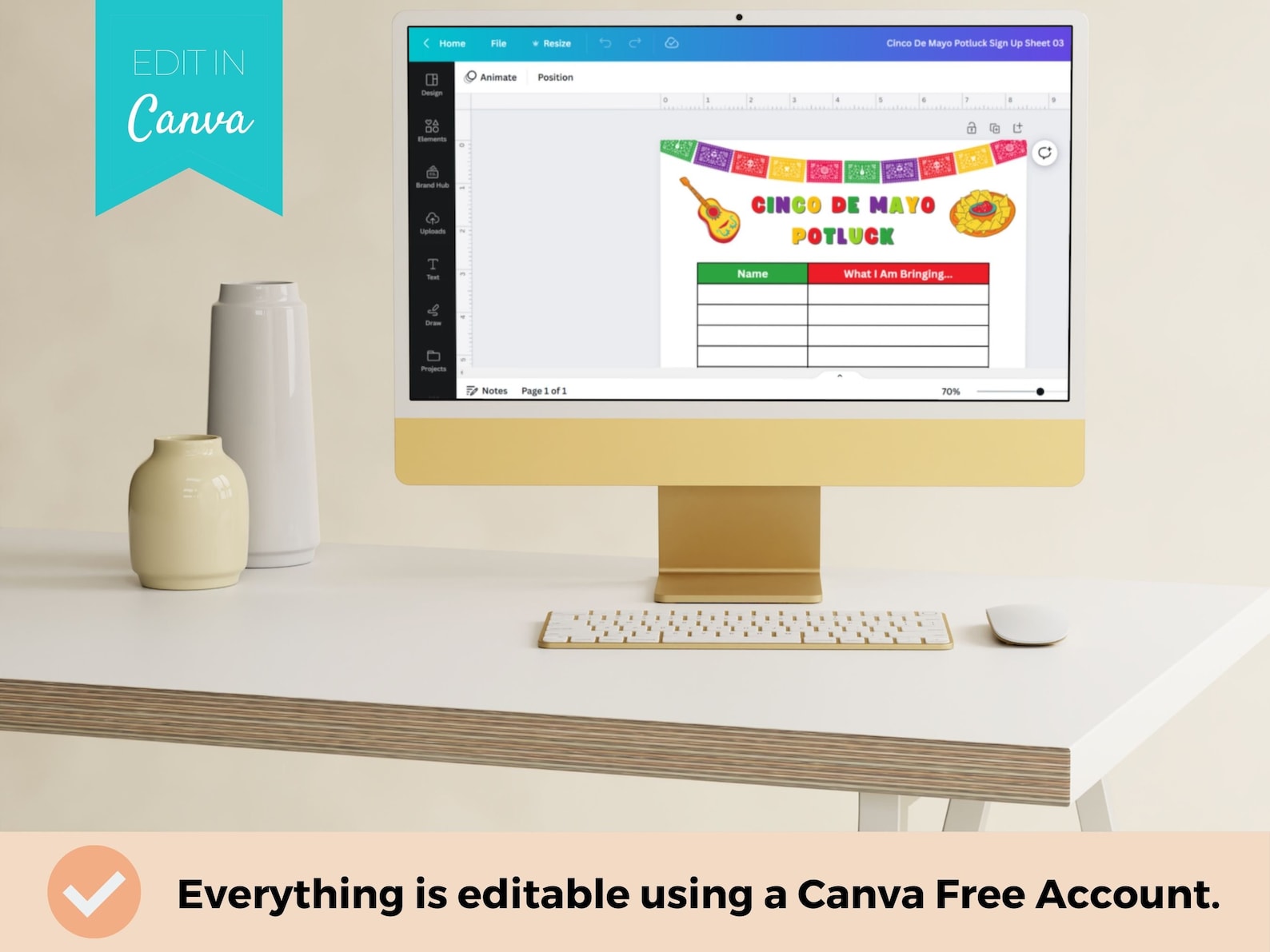 Cinco De Mayo Potluck Sign up Sheet, Food Sign up Sheet, Printable Sign ...