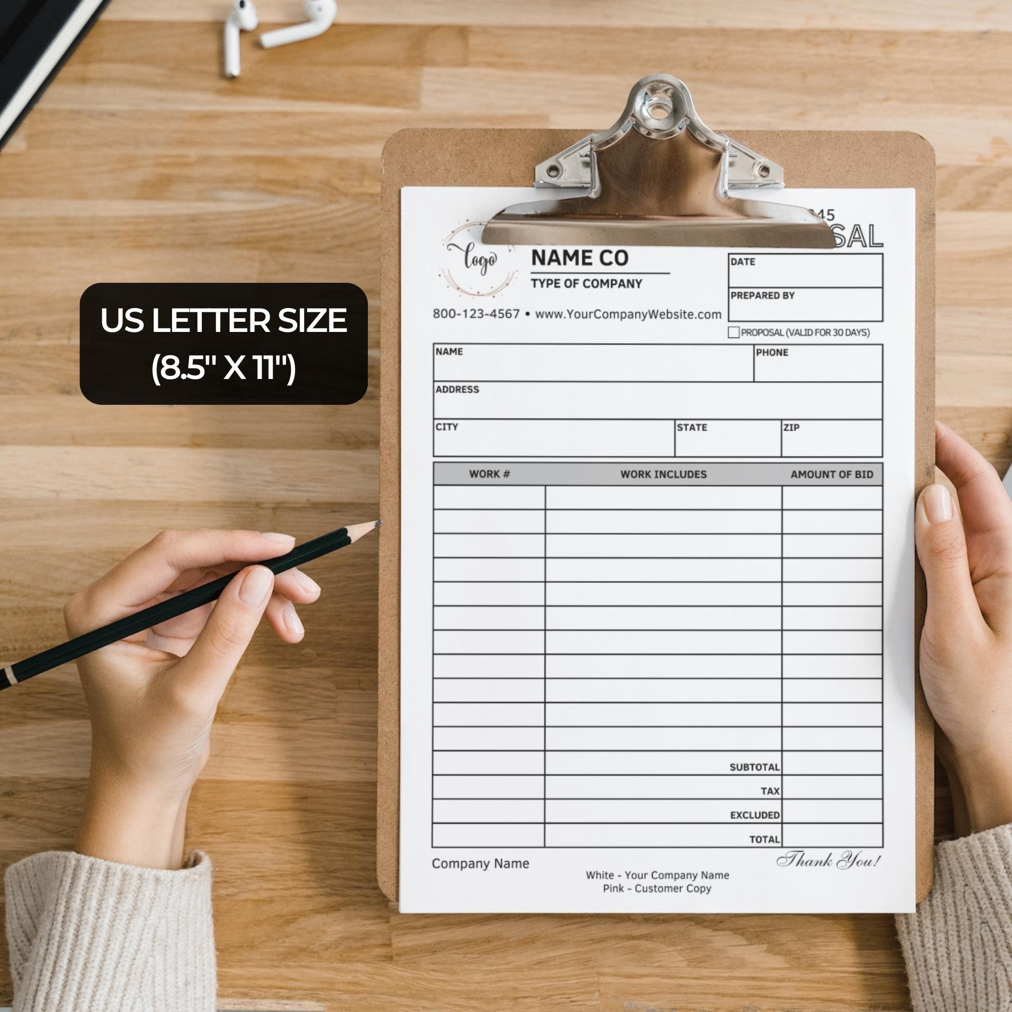 Proposal Contract Template, Printable Work Proposal Form, Business Form ...