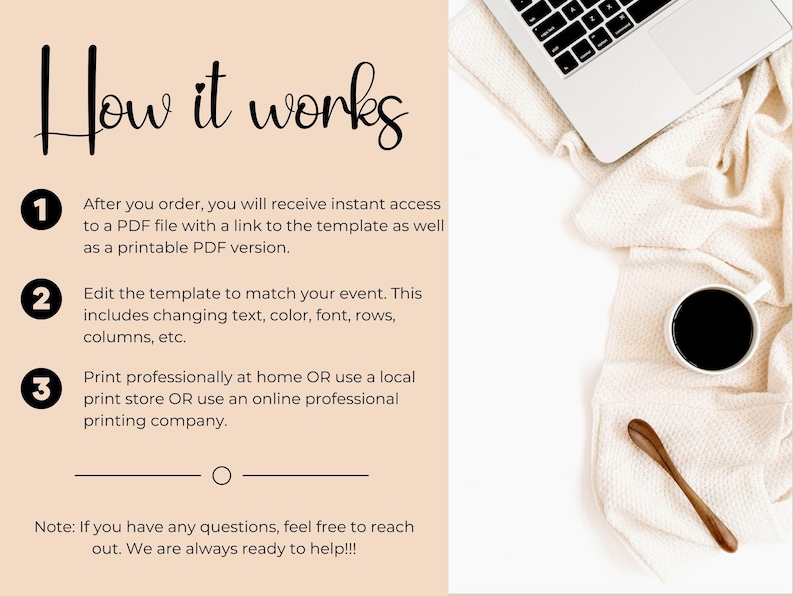 Photography Sign up Sheet, Printable Sign up Template, Editable Sign up ...