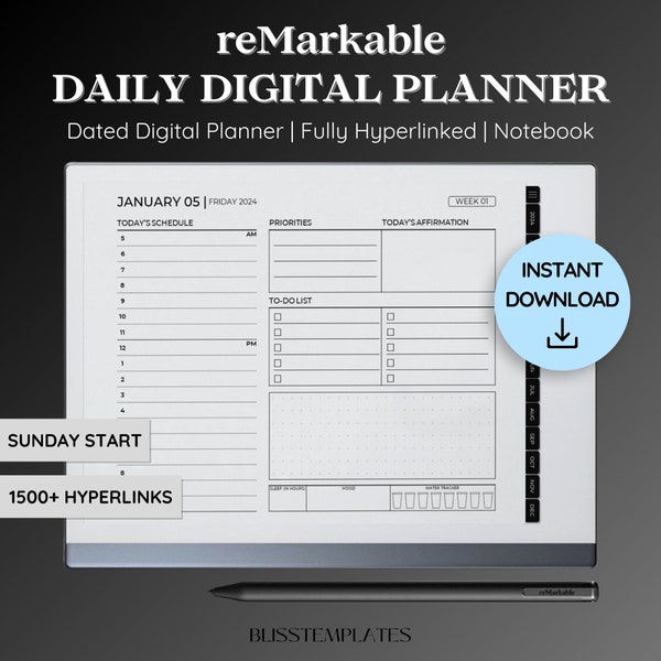 Remarkable 2 Planner - Etsy