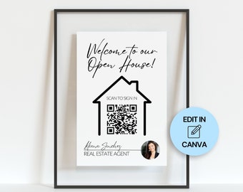 Open House Feedback QR Code, QR Code Sign Template, Printable Sign for ...
