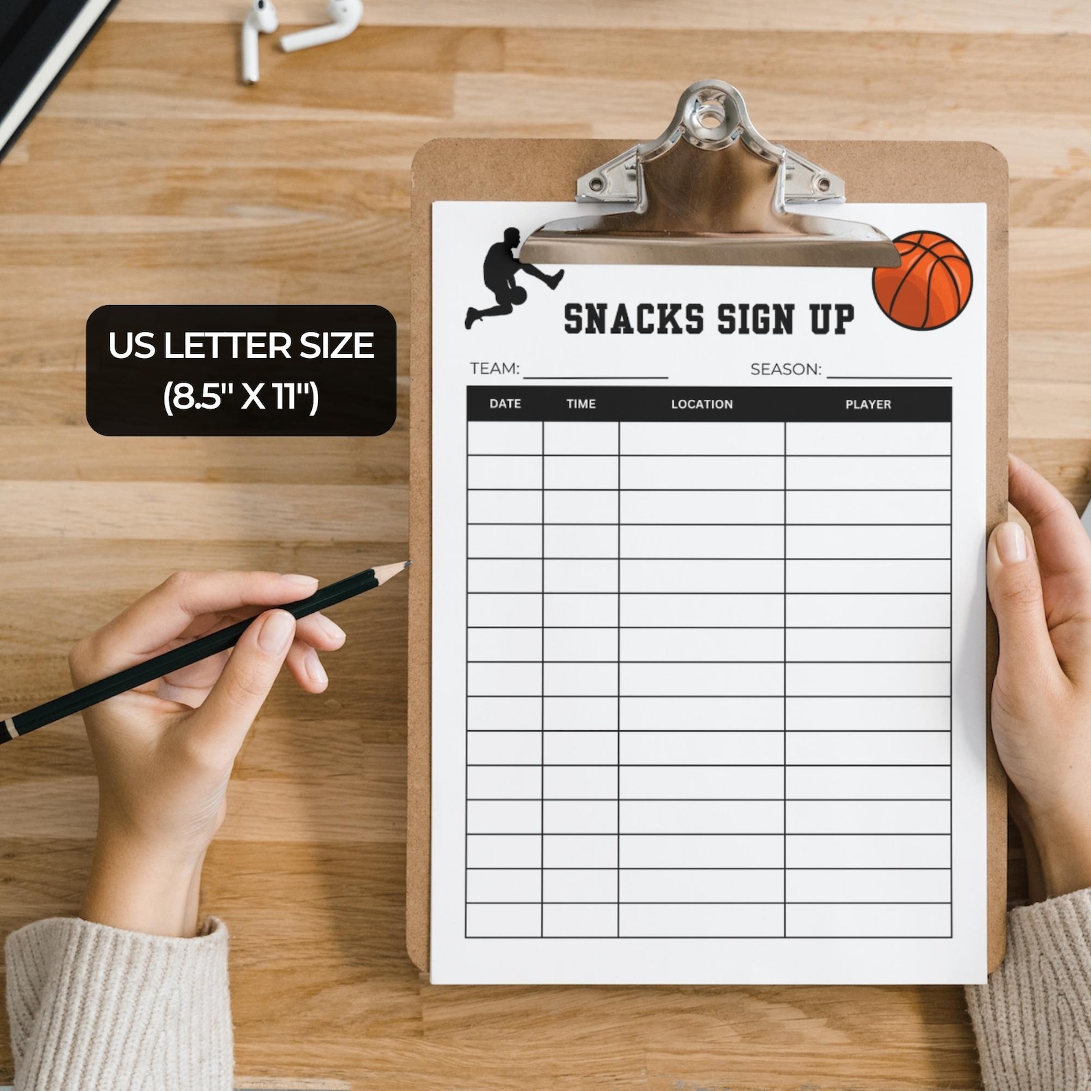 Gameday Snacks Sign up Sheet, Snack Sign up Sheet for Basketball Team ...