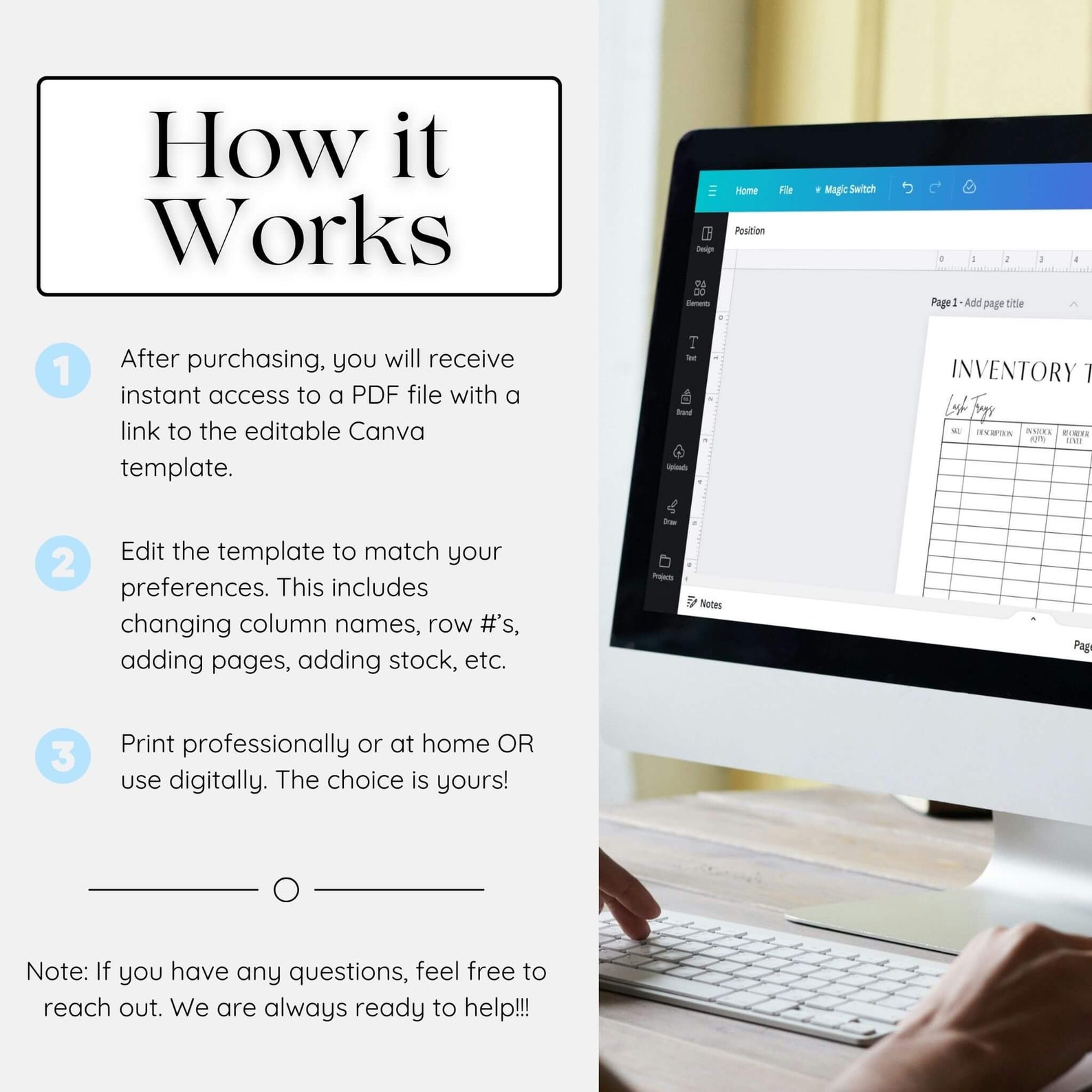 Lash Tech Inventory Tracker Template, Inventory Tracker Printable ...