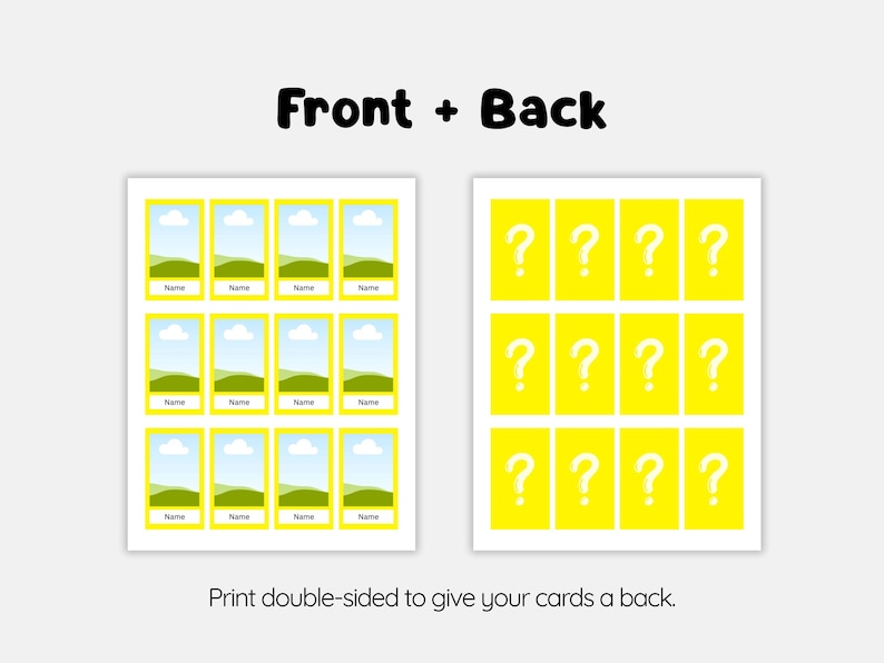 Guess Who Canva Template, Custom Card Game Template, DIY Printable ...