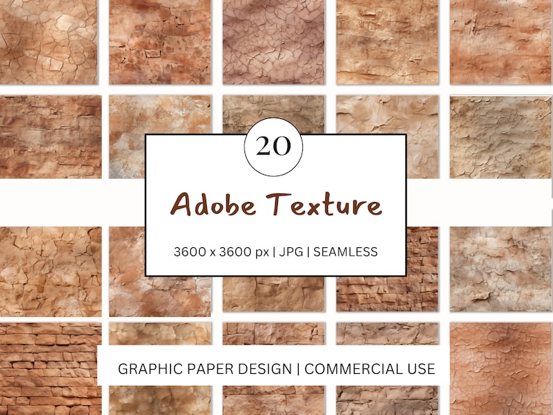 SEAMLESS Digital Paper - Adobe Texture - - 20 Designs - - Print on ...