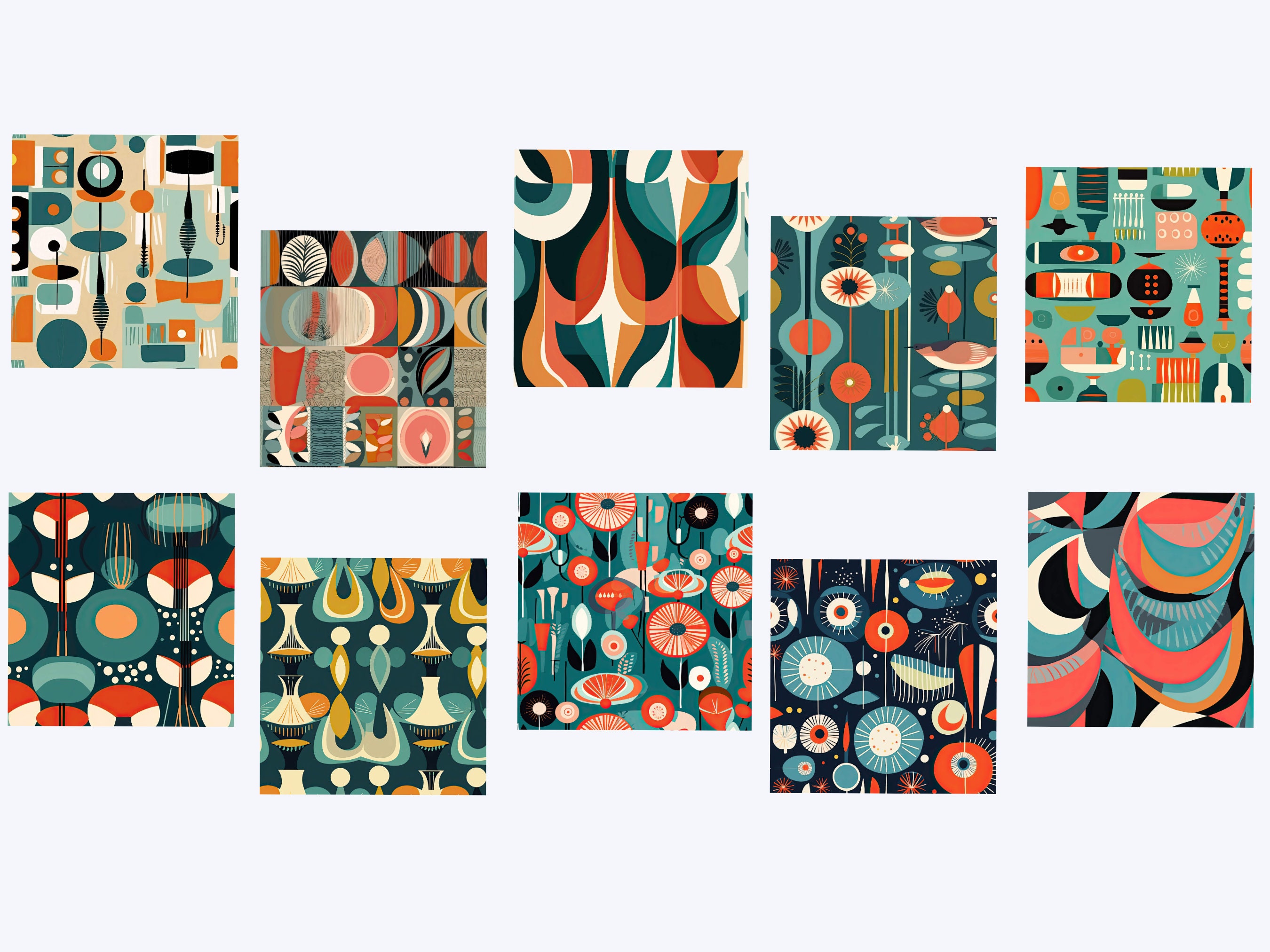 SEAMLESS Digital Paper - Danish Modern - 20 Designs - - Print on Demand ...