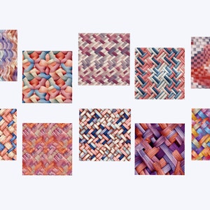 SEAMLESS Digital Paper - Basketweave #3 - 10 Designs - - Print on ...