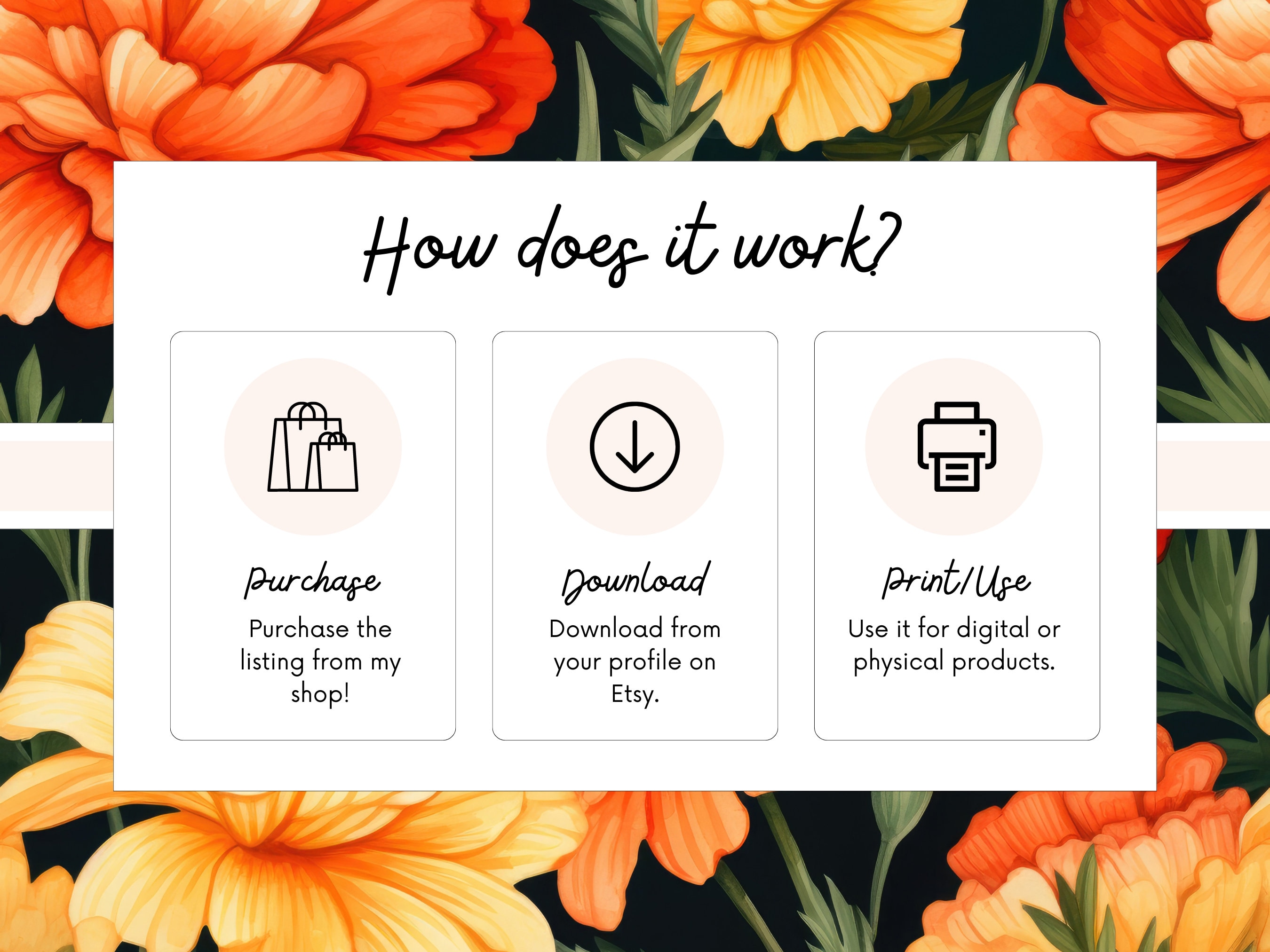 SEAMLESS Digital Paper - Watercolor Marigolds - 20 Designs - - Print on ...