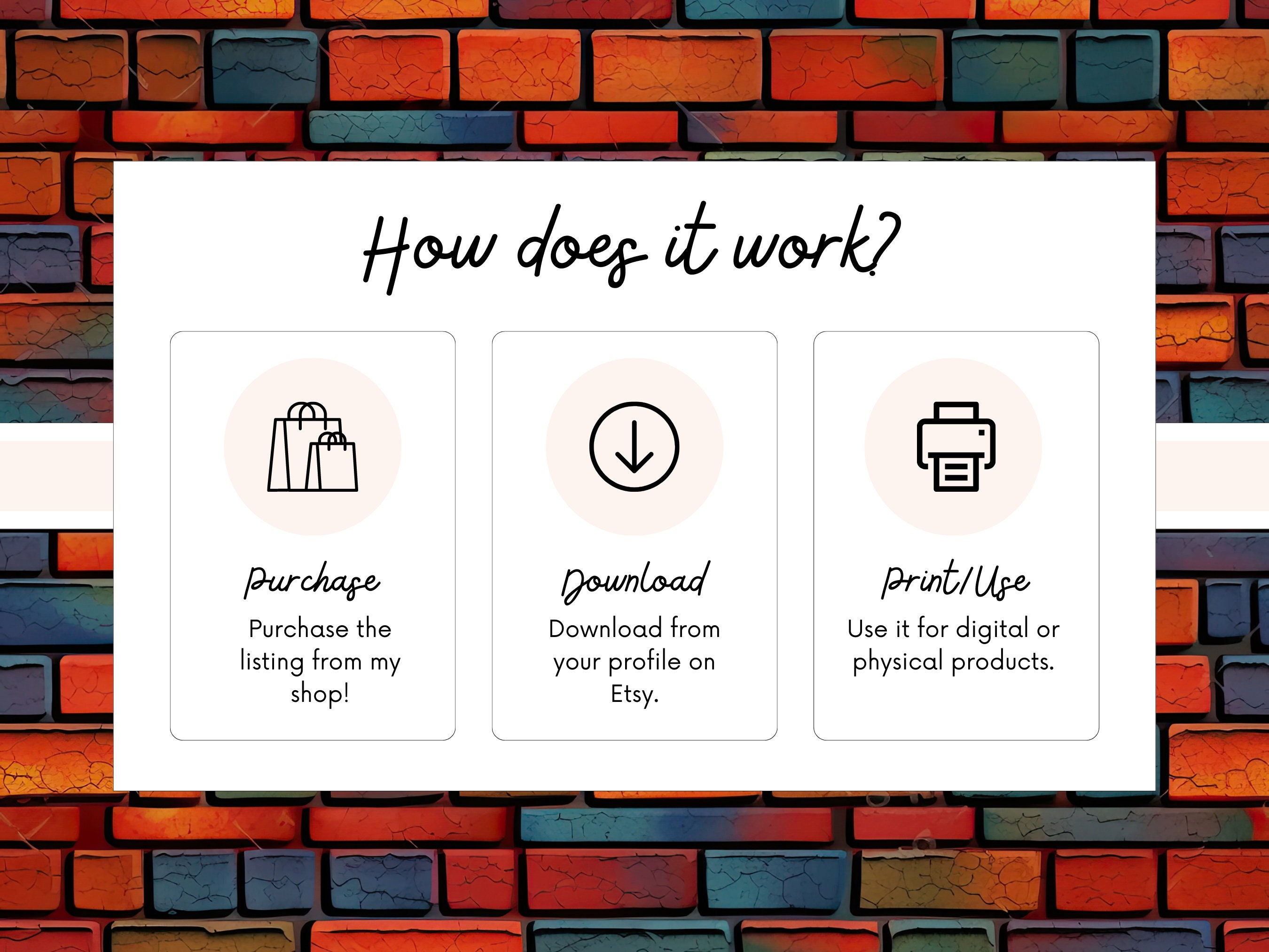 SEAMLESS Digital Papers - Brick Wall - - 20 Designs - - Print on Demand ...