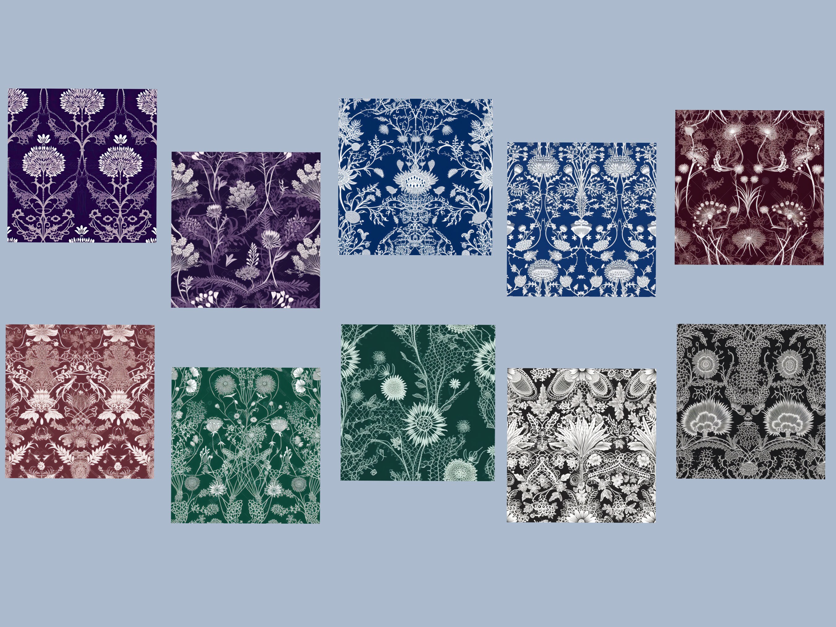 SEAMLESS Digital Paper - Thistle Lace - 10 Designs - - Print on Demand ...