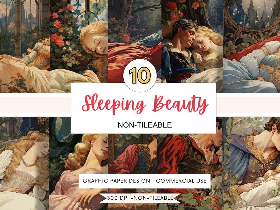 Sleeping Beauty Digital Paper Pack: Scrapbook & Craft Backgrounds (JPG ...