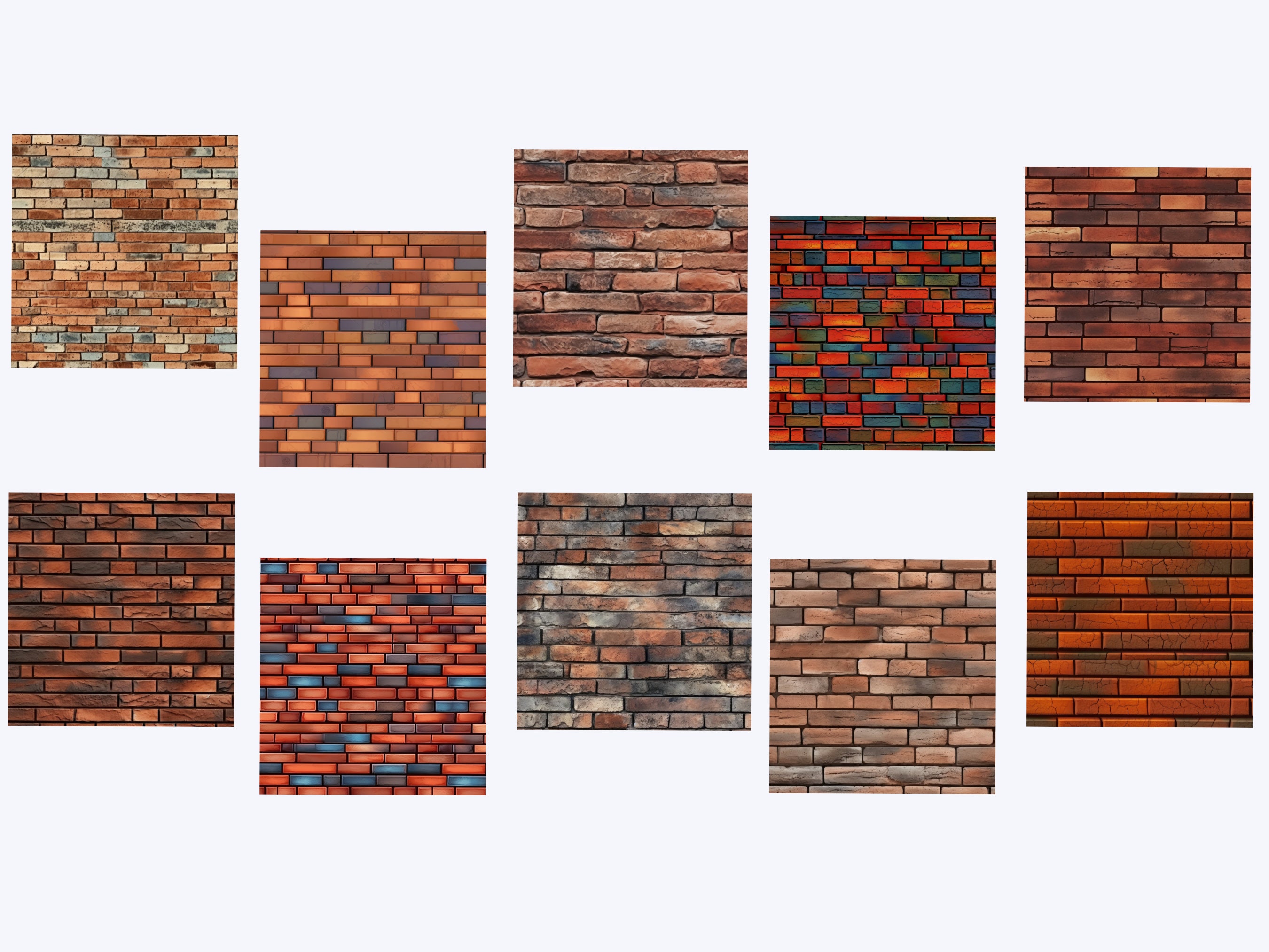 SEAMLESS Digital Papers - Brick Wall - - 20 Designs - - Print on Demand ...