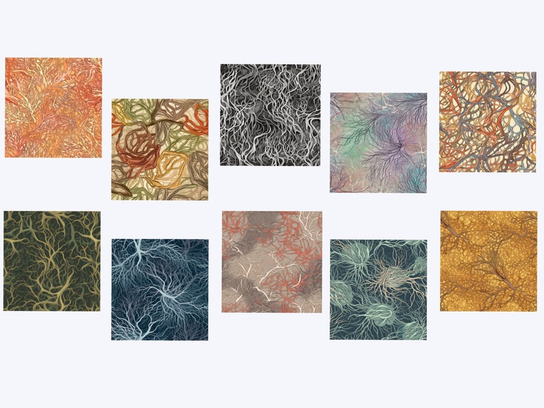 SEAMLESS Digital Paper Neuron Paths 20 Designs - Etsy