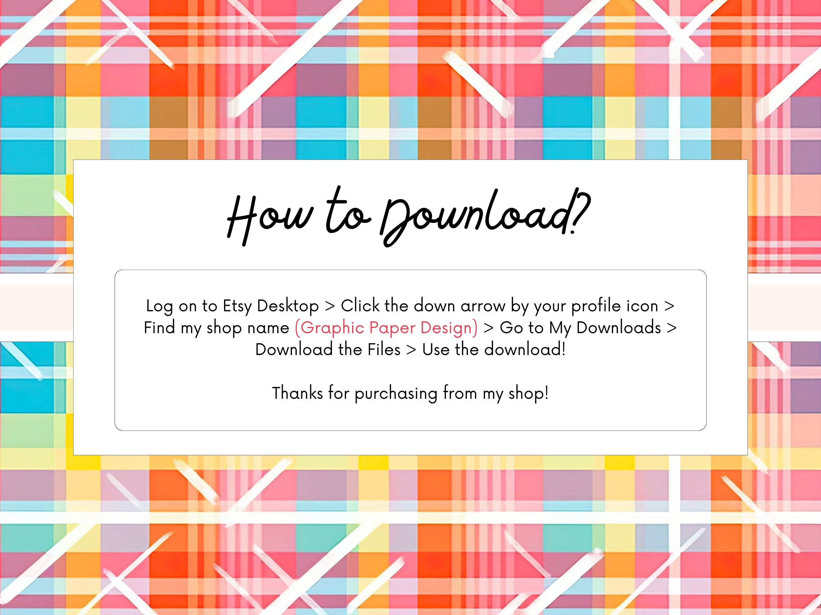 SEAMLESS Digital Paper - Summer Plaids - 10 Designs - - Print on Demand ...