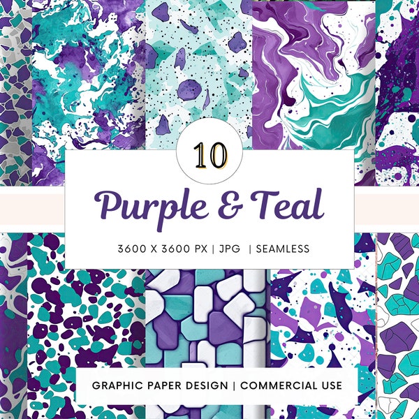 Purple and Teal - Etsy