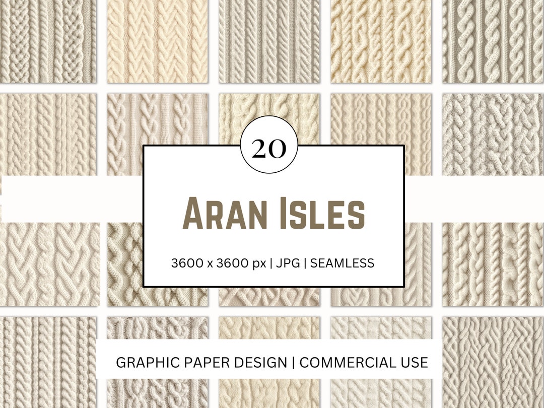 SEAMLESS Digital Paper - Aran Isles - 20 Designs - - Print on Demand ...