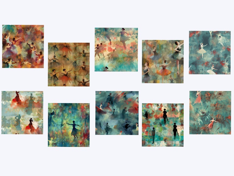 SEAMLESS Digital Paper - Degas Ballerinas - 10 Designs - - Printable ...