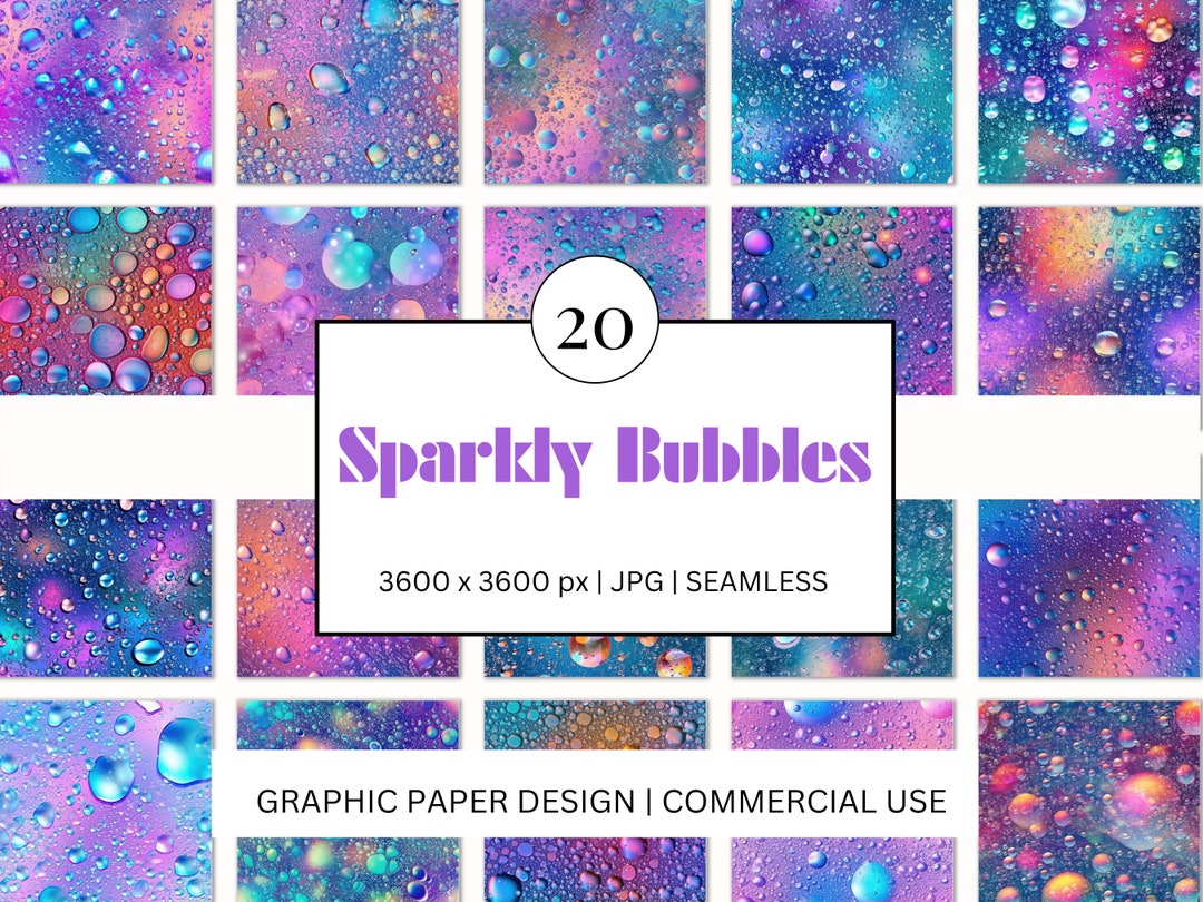 Sparkly Bubbles Digital Paper: Seamless Designs (JPG) - Etsy