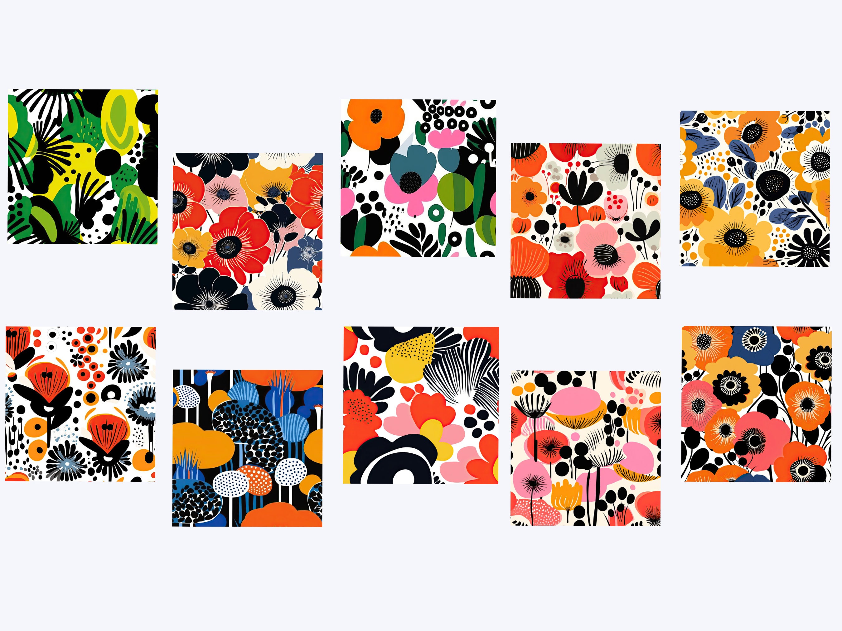 SEAMLESS Digital Paper - Marimekko #1 - 20 Designs - - Printable Paper ...