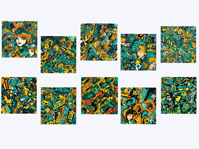 SEAMLESS Digital Paper - Comic Pop Art - 20 Designs - - Print on Demand ...