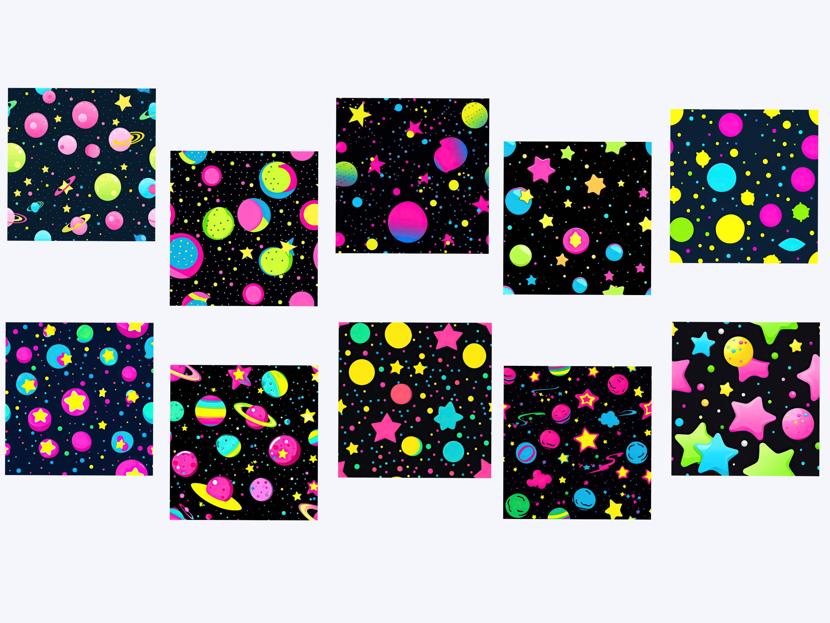 SEAMLESS Digital Paper - Neon Nights - 20 Designs - - Print on Demand ...