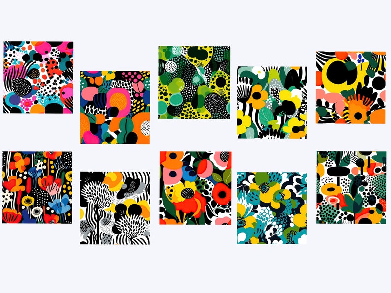 SEAMLESS Digital Paper - Marimekko #2 - 20 Designs - - Print on Demand ...