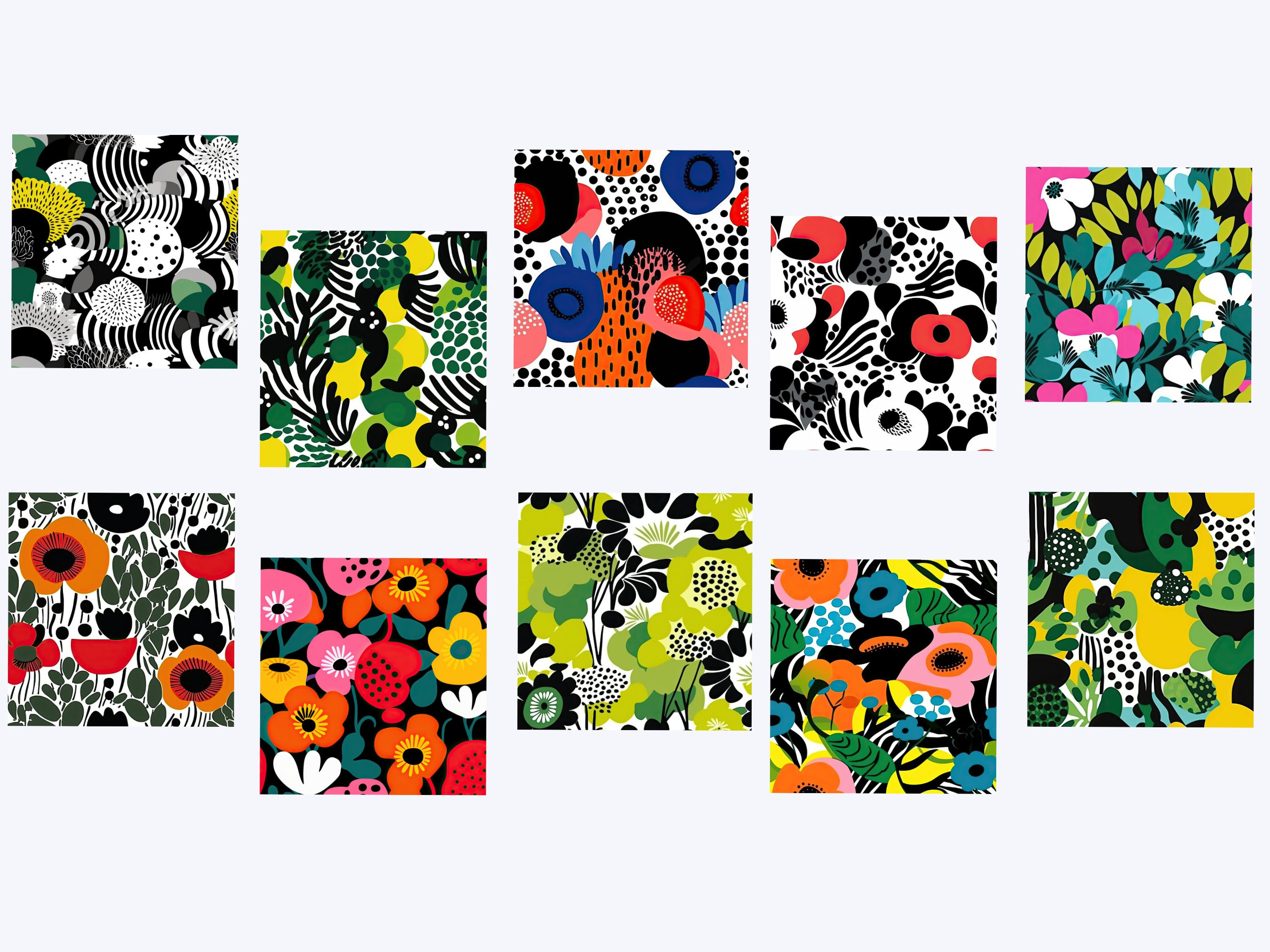 SEAMLESS Digital Paper - Marimekko #2 - 20 Designs - - Print on Demand ...
