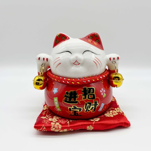 Chinese Cat Figurine - Etsy