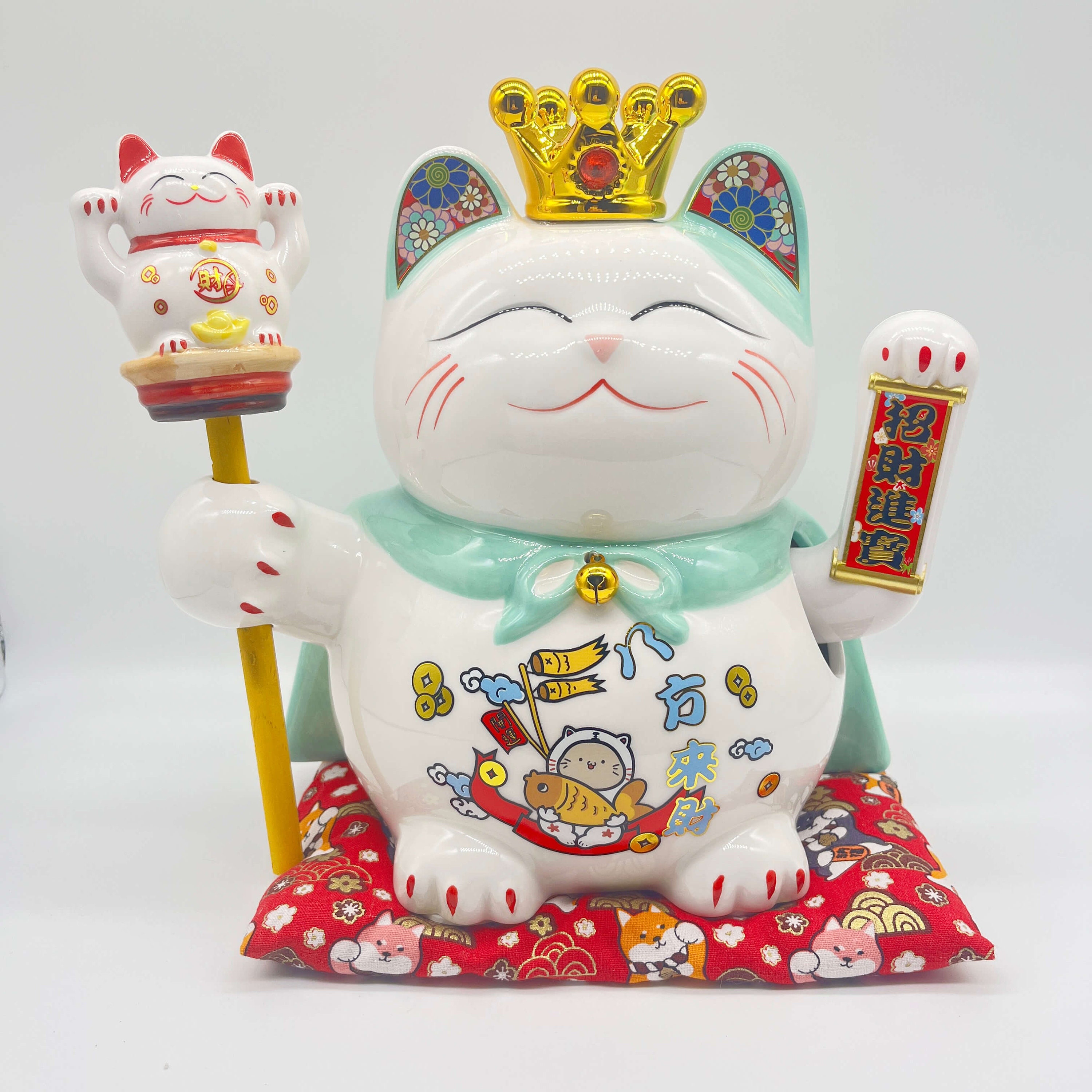 Lucky Fortune Cat, Waving Arm, House Warming Gift, 9 Inch Automatically ...