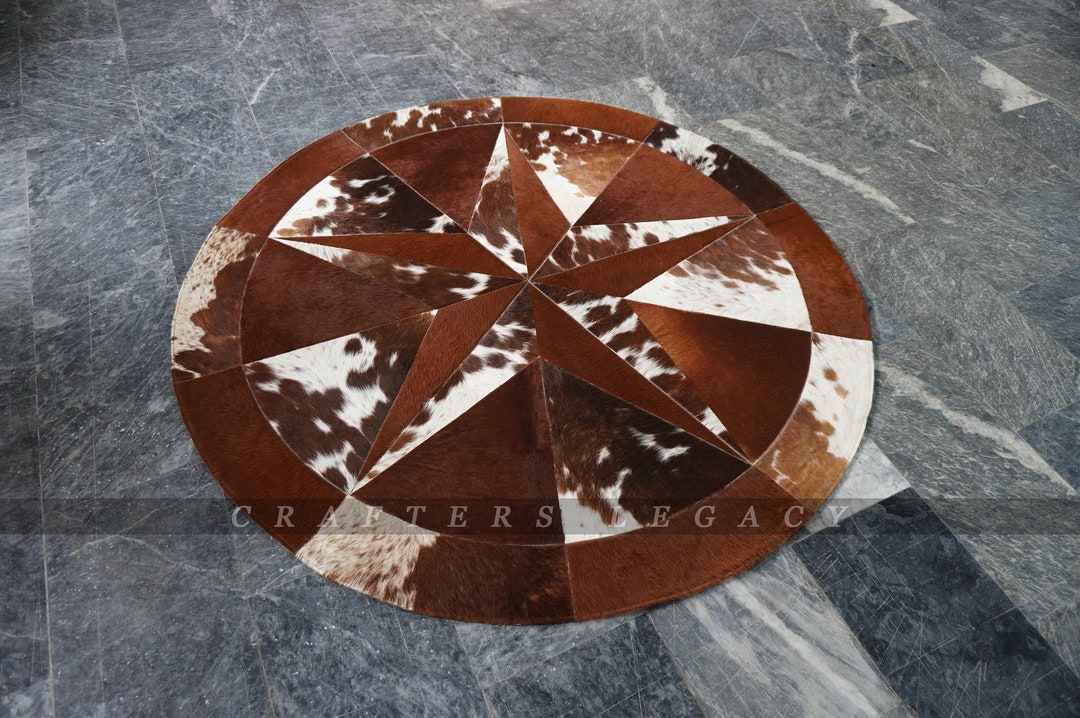 Handcrafted Cowhide Rug 100% Natural Cow Skin Rug Home Décor Leather ...