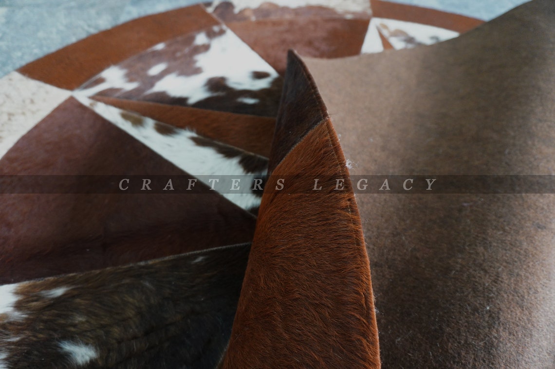 Handcrafted Cowhide Rug 100% Natural Cow Skin Rug Home Décor Leather ...