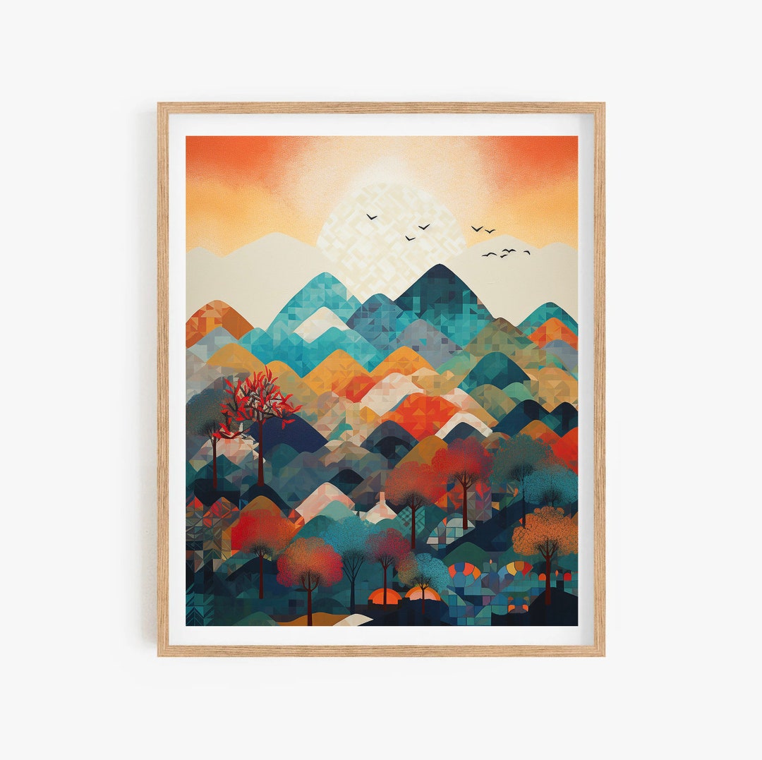 Korean Art Wall Poster, Korean Minhwa Inspired Poster, Wall Decor Asian ...