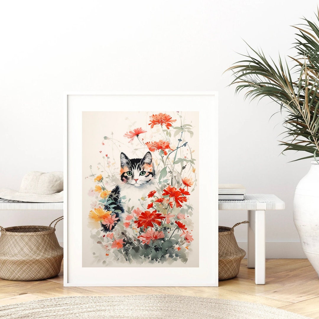 Korean Wall Art, Minhwa Inspired Korean Wall Decor, Korean Art Print ...
