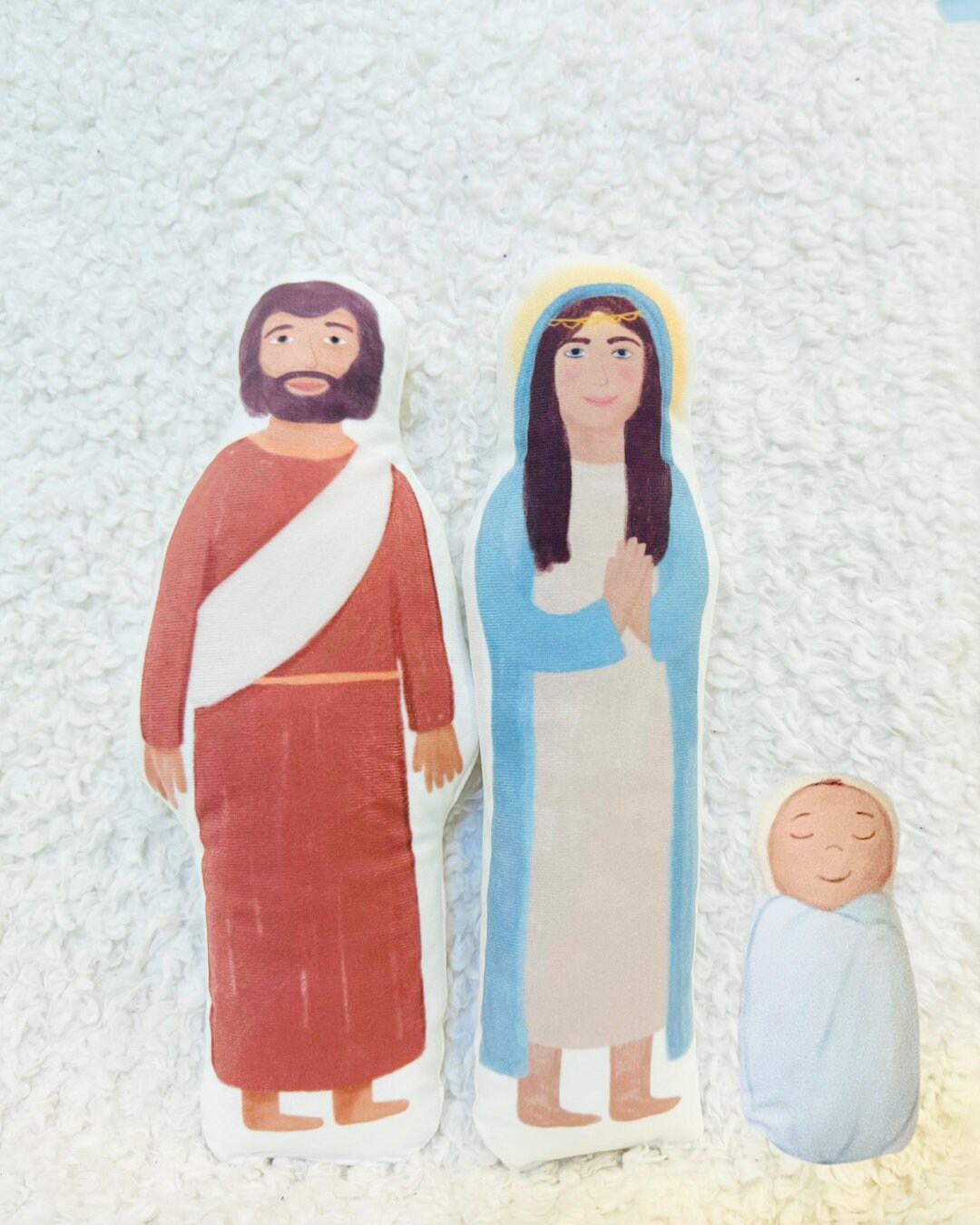 Jesus Mary and Joseph Holy Family Nativity Plush Dolls - Etsy