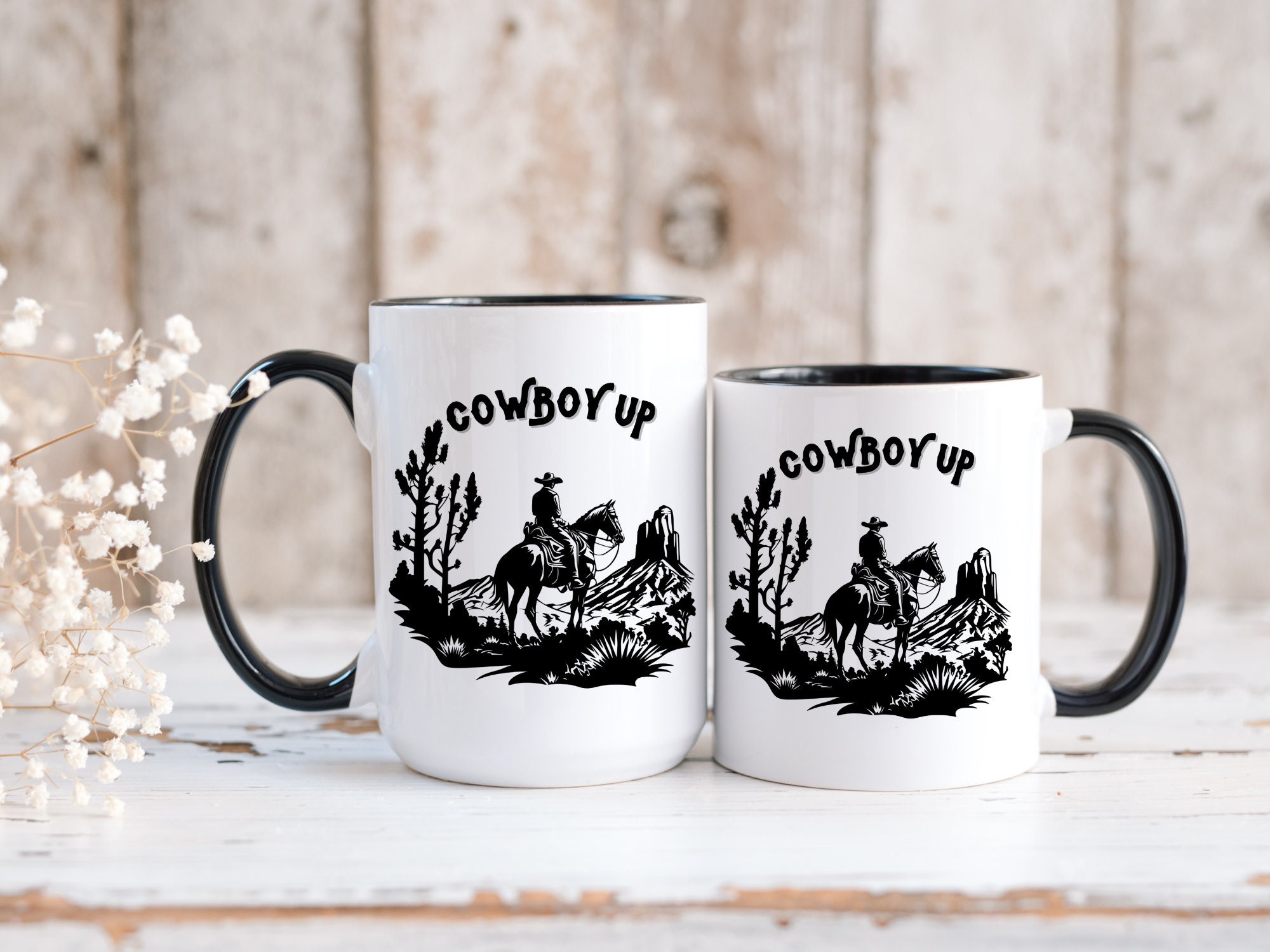 Country Western Style Gift Cowboy Coffee Mug Gift for Him Cowboy up Mug ...